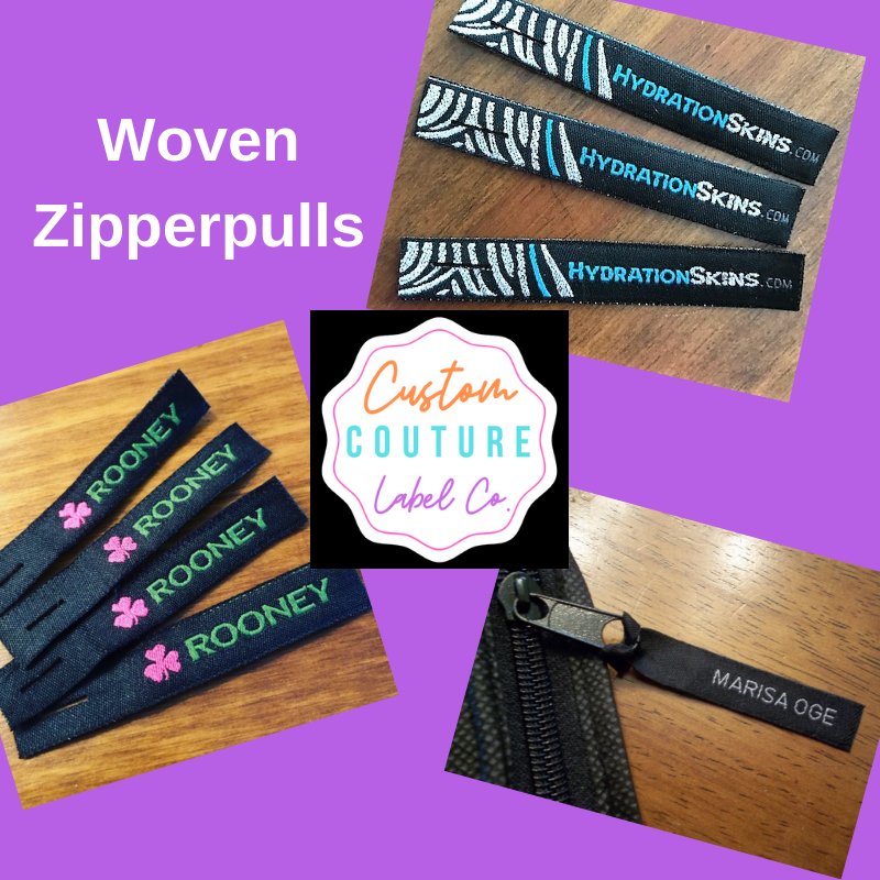 Woven Zipper Pulls – Custom Couture Label Company