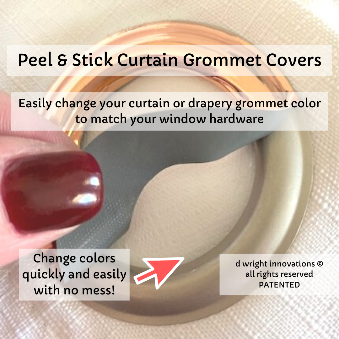Peel & Stick Self Adhesive Curtain/Drapery Grommet Covers – Custom ...